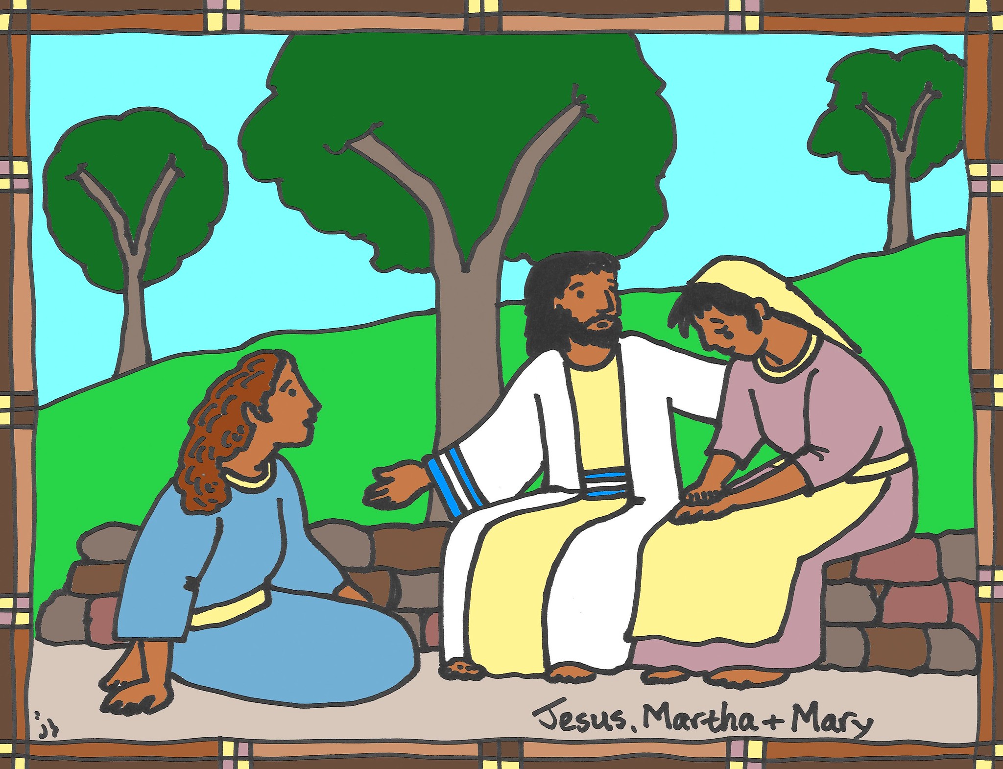 Mary and Martha Host Jesus for Dinner – Sharing God's Love and Grace